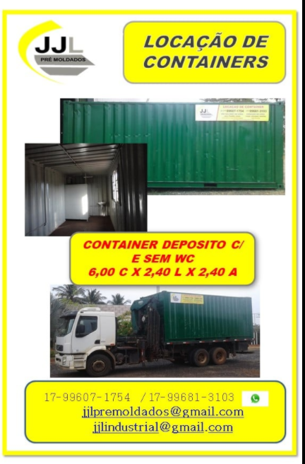 JJL PRE moldados – Locação de containers, Pré Moldados, Estrutura ...